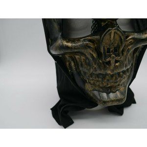 Costumes | Gold Plastic Skeleton Mask With Black Hood | Poshmark